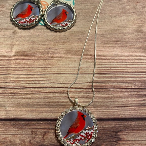 Jewelry | Red Cardinal Jewelry Set | Poshmark